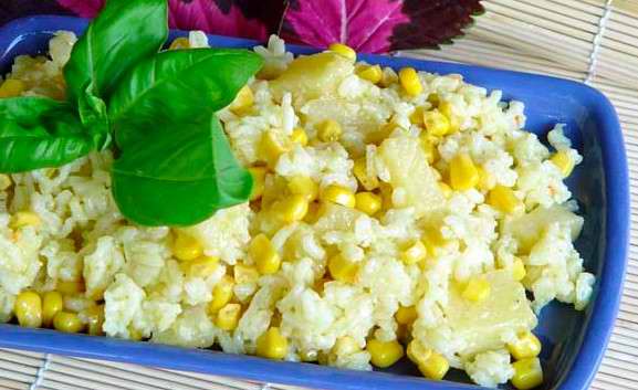 La Receta de hoy: ¡Arroz amarillo con maíz tierno!