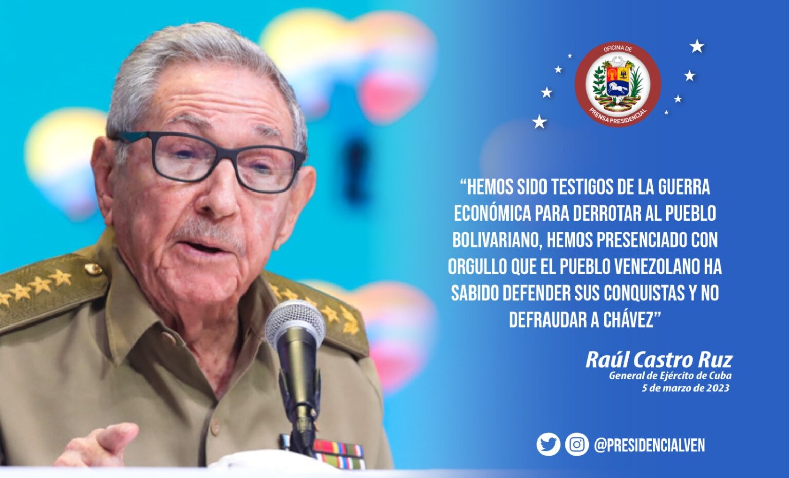Discurso de Raúl Castro en la clausura del Encuentro Mundial por la ...